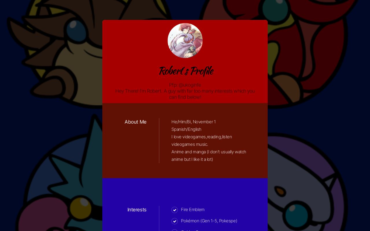 Robert´s Intro Card